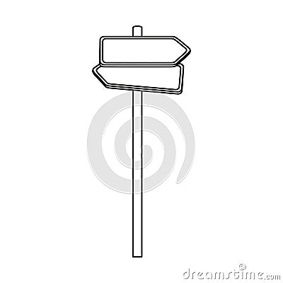 Silhouette Metallic Multidirection Board Road Signs Set Royalty-Free ...