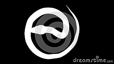 Silhouette of a Moving Snake. Alpha Channel. Alpha Matte. FullHD. Stock ...