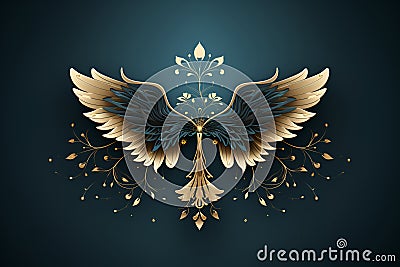 Silhouette Of A Pair Of Wings. Eagle Wings Pictogram Logo, Decorative ...