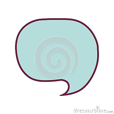 Silhouette Rounded Callout Background Blue Model One Cartoon Vector ...