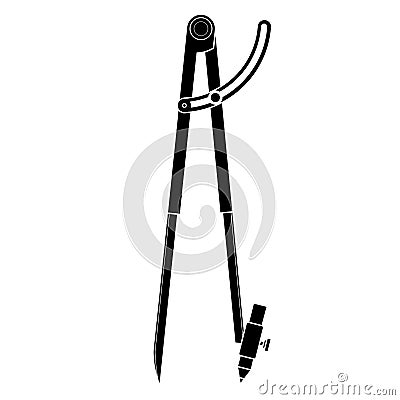 Silhouette Of Wing Compasses Vector | CartoonDealer.com #52400467