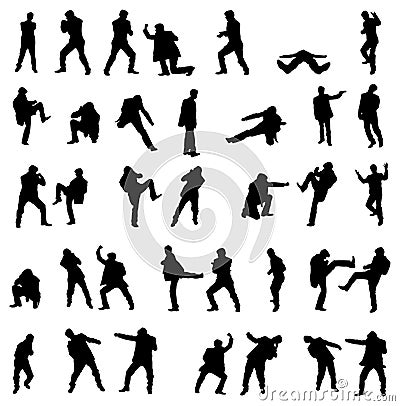 Kungfu Fighter Super Power People Pictogram Stock Vector - Illustration ...