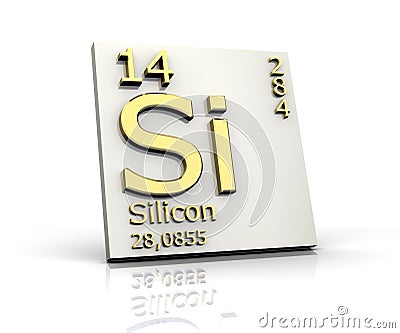 Silicon Form Periodic Table Of Elements Royalty Free Stock Image ...