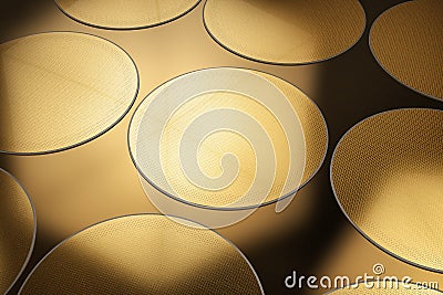 Silicon Wafer Plates For Semiconductor Manufacturing Royalty-Free Stock ...