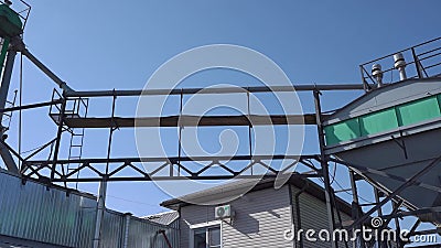 Silo for Loading in Trucks. Large Silo Tanks with Grain for Quick ...