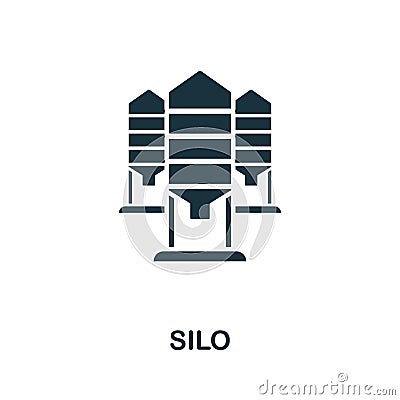 Silo Vector Icon Symbol. Creative Sign From Farm Icons Collection ...