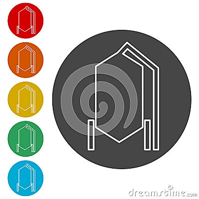 Silos Storage Icon Cartoon Vector | CartoonDealer.com #184910887