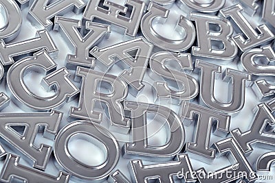 Silver Alphabet Letters As Background Royalty-Free Stock Photo ...