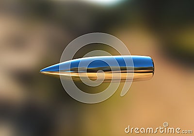 Silver Bullet In Flight Royalty Free Stock Image - Image: 19567496