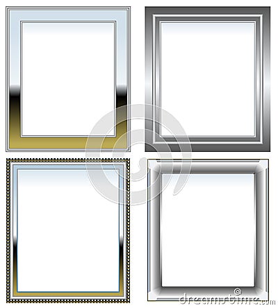 Silver And Chrome Frames Royalty Free Stock Image - Image: 15109346