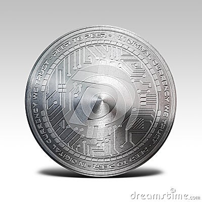 Silver Digibyte Coin Isolated On White Background 3d Rendering Stock ...