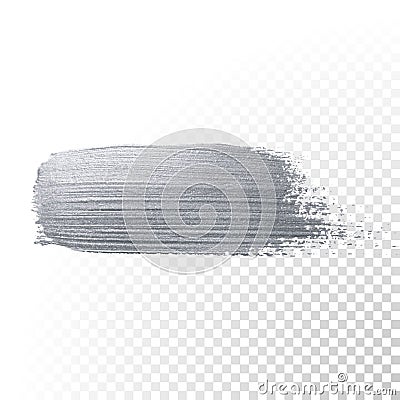 Silver Glitter Paint Brush Stroke Or Abstract Dab Smear With Smudge ...