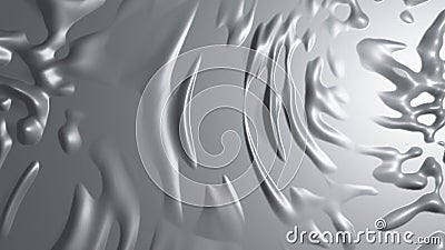 Silver Metallic Liquid Surface With Uneven Emerging And Disappearing ...