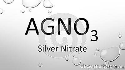 Silver Nitrate Chemical Formula On Waterdrop Background Royalty-Free ...