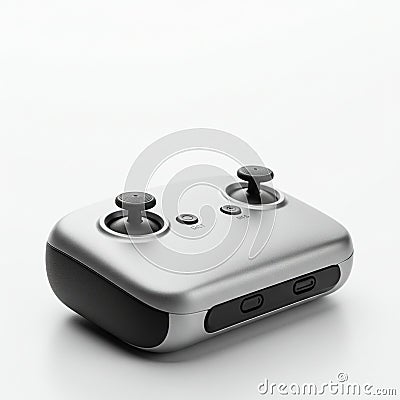 Silver Rectangular Remote Control With Rounded Edges On A White ...