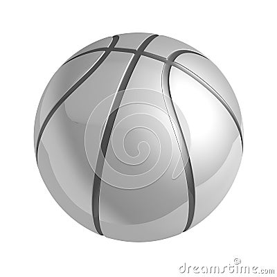 Silver Shiny Basketball With Reflection Stock Photos - Image: 13540853
