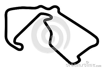 Silverstone Grand Prix Circuit Vector Illustration | CartoonDealer.com ...