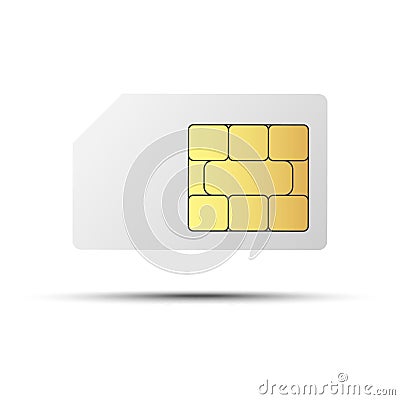Sim Card Vector Mobile Phone Icon Chip. Simcard | CartoonDealer.com ...