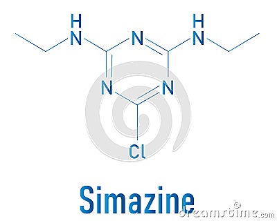 Simazine Herbicide Molecule. Skeletal Formula. Chemical Structure ...