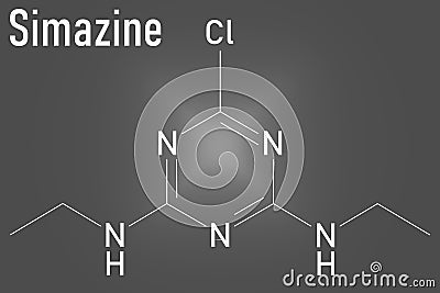 Simazine Herbicide Molecule. Skeletal Formula. Chemical Structure ...