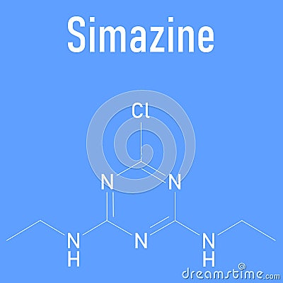 Simazine Herbicide Molecule. Skeletal Formula. Chemical Structure ...