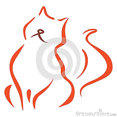 Simbolo Del Gatto Fotografia Stock Libera da Diritti - Immagine: 37772057