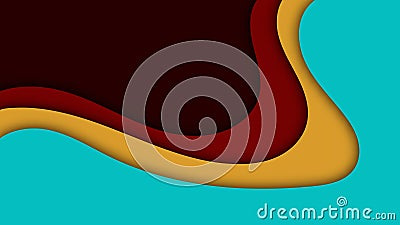 Simple Artistic Curve Layout, Minimal Papercut Shaping Background ...