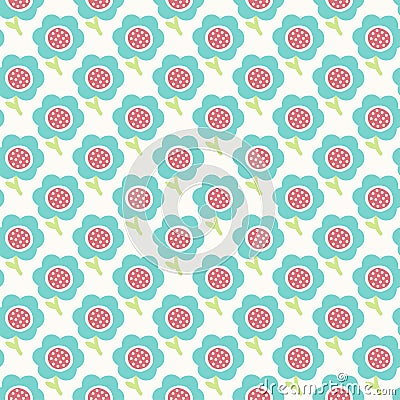 Simple Baby Pattern. Cute Seamless Wallpaper. Doodle Little Blue Flower ...