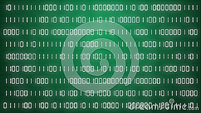 Simple Binary Code on Green Digital Background with Pixel. Stock Video ...