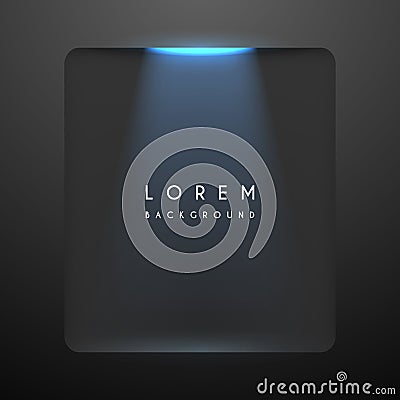 Simple Black Background With Blue Backlight Cartoon Vector ...