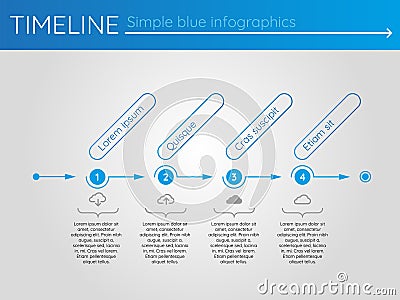 Simple Blue Timeline 5, Infographics Royalty-Free Stock Photo ...