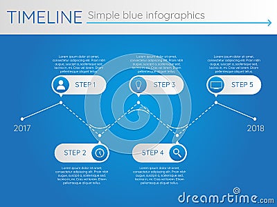 Simple Blue Timeline 28, Infographics Royalty-Free Stock Image ...