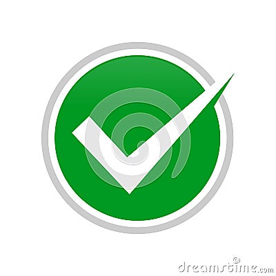 Simple Check Mark Circle Symbol Design Vector Illustration ...