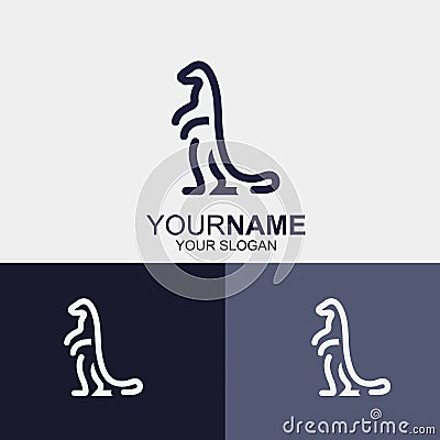 MONGOOSE Line Type Logo Design Symbol Illustration Royalty-Free Stock ...