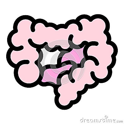 Human Small Intestine Icon Representing Digestive System Vector ...