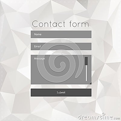 Simple Contact Us Form Templates. Vector Illustration | CartoonDealer ...