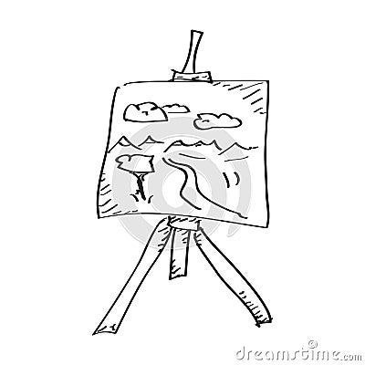 Simple Doodle Of An Artist Easel Stock Vector - Image: 56788305