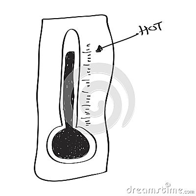 Simple Doodle Of A Thermometer Stock Vector - Image: 57192949