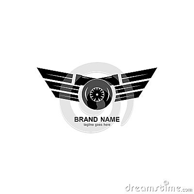 Simple And Elegant Turbo Logo Design, With A Combination Of Flaying ...