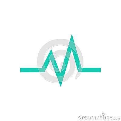 Simple Heart Beat Wave Vector Illustration | CartoonDealer.com #104899286