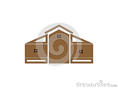 Simple House Logo Cartoon Vector | CartoonDealer.com #321146583