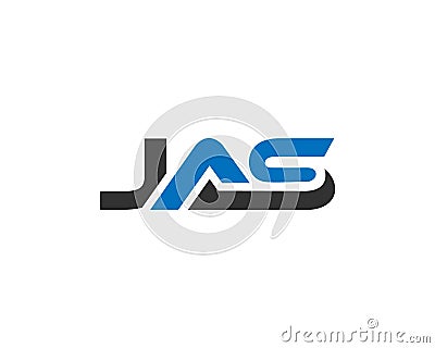 Simple Modern Style JAS Letter Initial Logo Design Vector Illustration ...