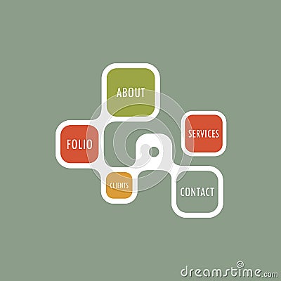 Simple Retro Style Vector Website Template Royalty Free Stock Photos ...