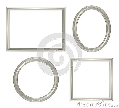 Simple Silver Frame Stock Image - Image: 20388731