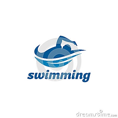 Simple Swimming Logo Design Inspiration - Vector Stock Image ...
