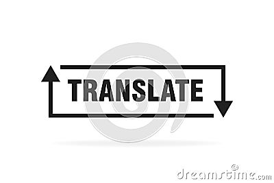 Simple Thin Line Translator Logo Concept Isolated On White Background ...