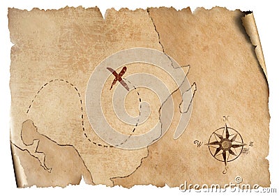 Simple Treasure Map Isolated Stock Photography | CartoonDealer.com ...