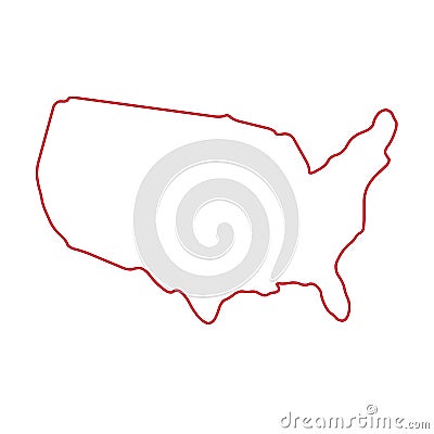 Simple Us Map Outline Vector | CartoonDealer.com #231452432