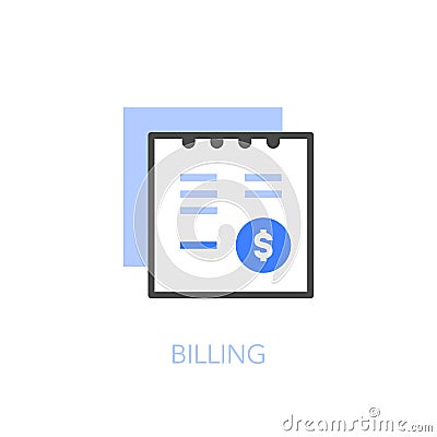 Simple Visualised Billing Icon Symbol Cartoon Vector | CartoonDealer ...