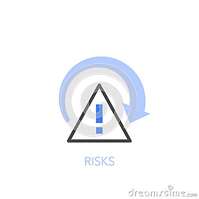 Simple Visualised Risks Icon Symbol Vector Illustration | CartoonDealer ...